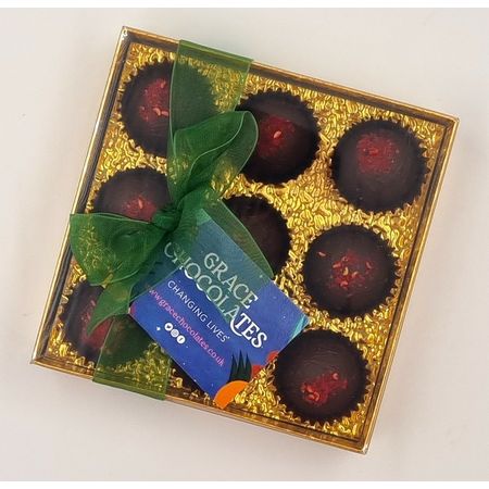 Grace Chocolates Dark Chocolate Raspberry Filled Truffles (90g) only £11.95